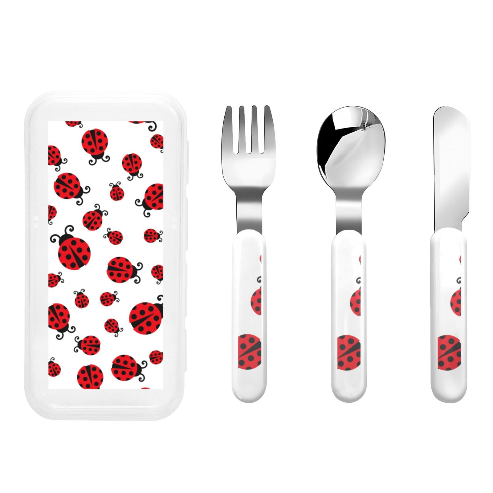 Gaeub Fly Flying Ladybug Print 3-Piece Children Knife Spoon Fork Set ...