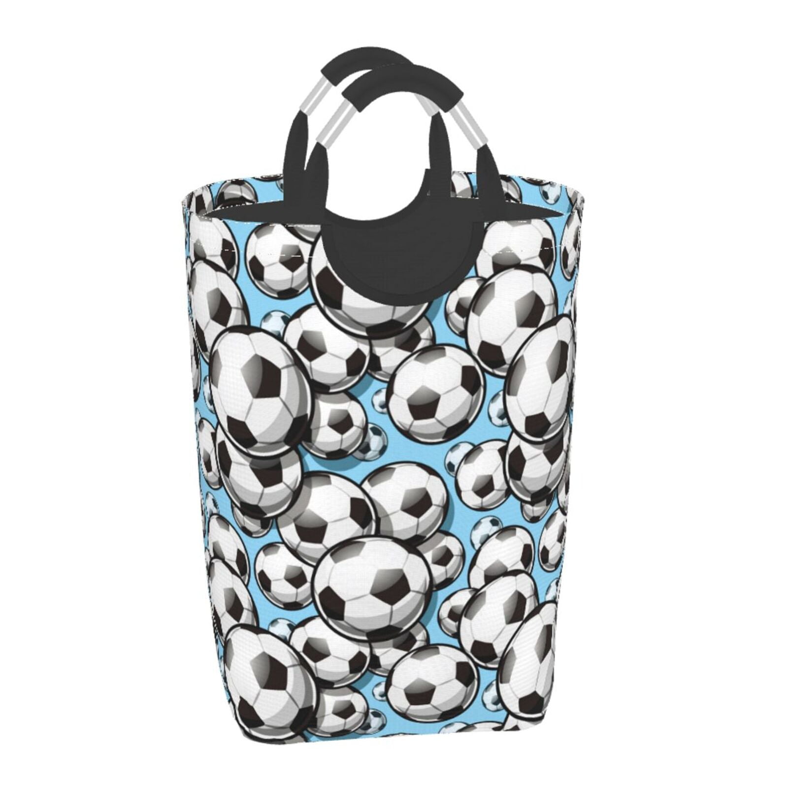 Gaeub Football Soccer Ball Print 50L Large Laundry Hampers with Handles ...