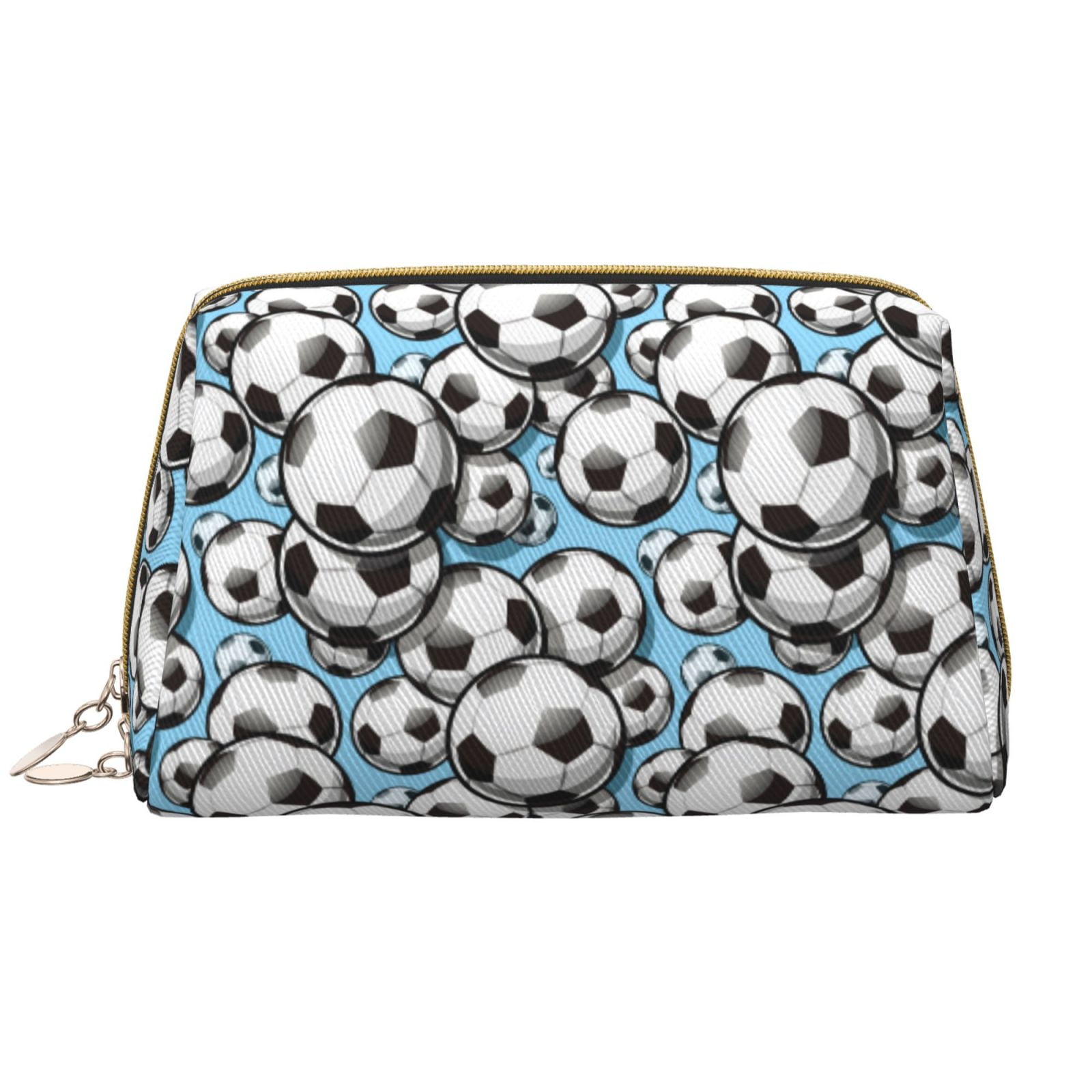 Gaeub Football Soccer Ball Printed Travel Cosmetic Bag,Makeup Bag ...