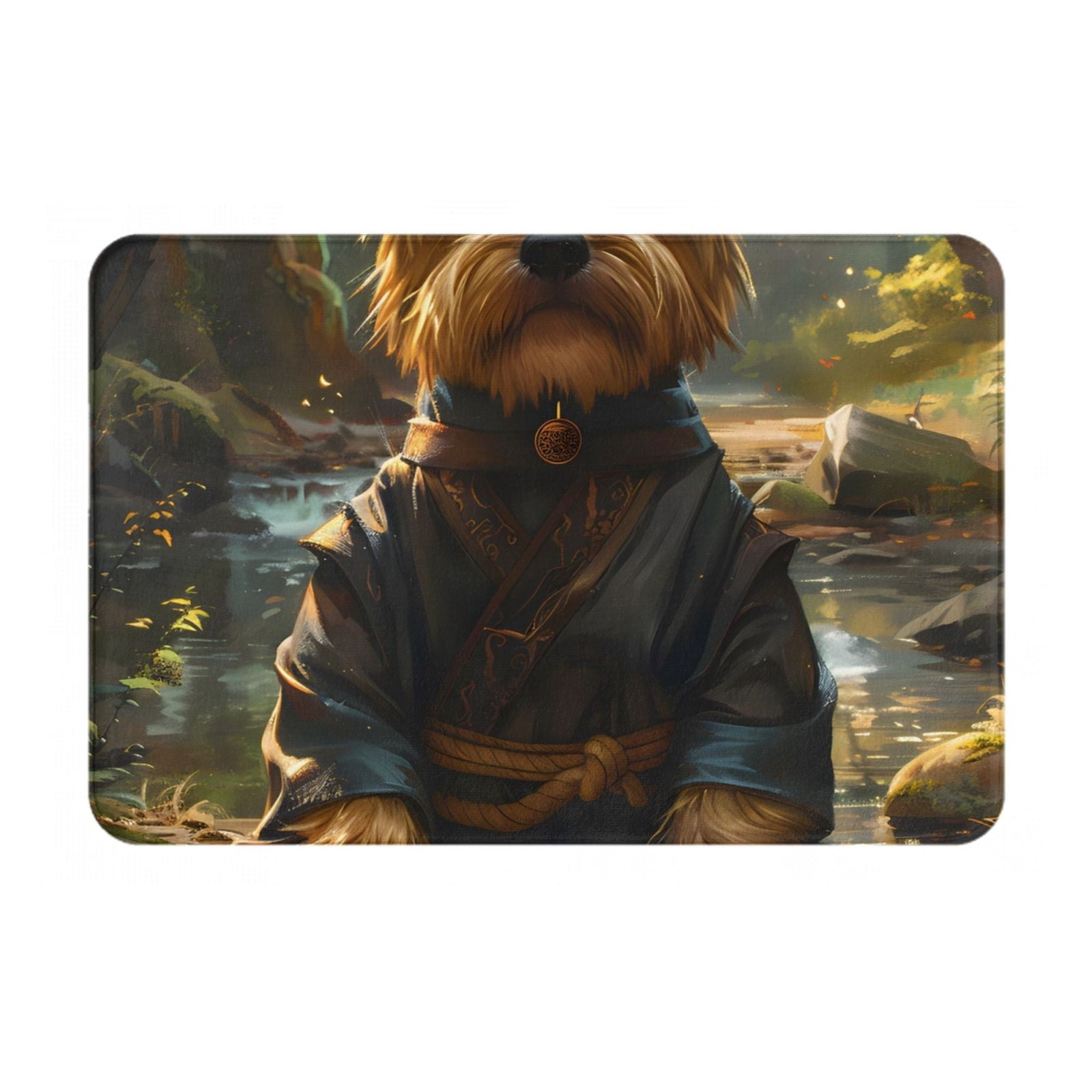 Gaeub Forest Creek Cute Dog Print Door Mat with Heavy Duty Backing ...