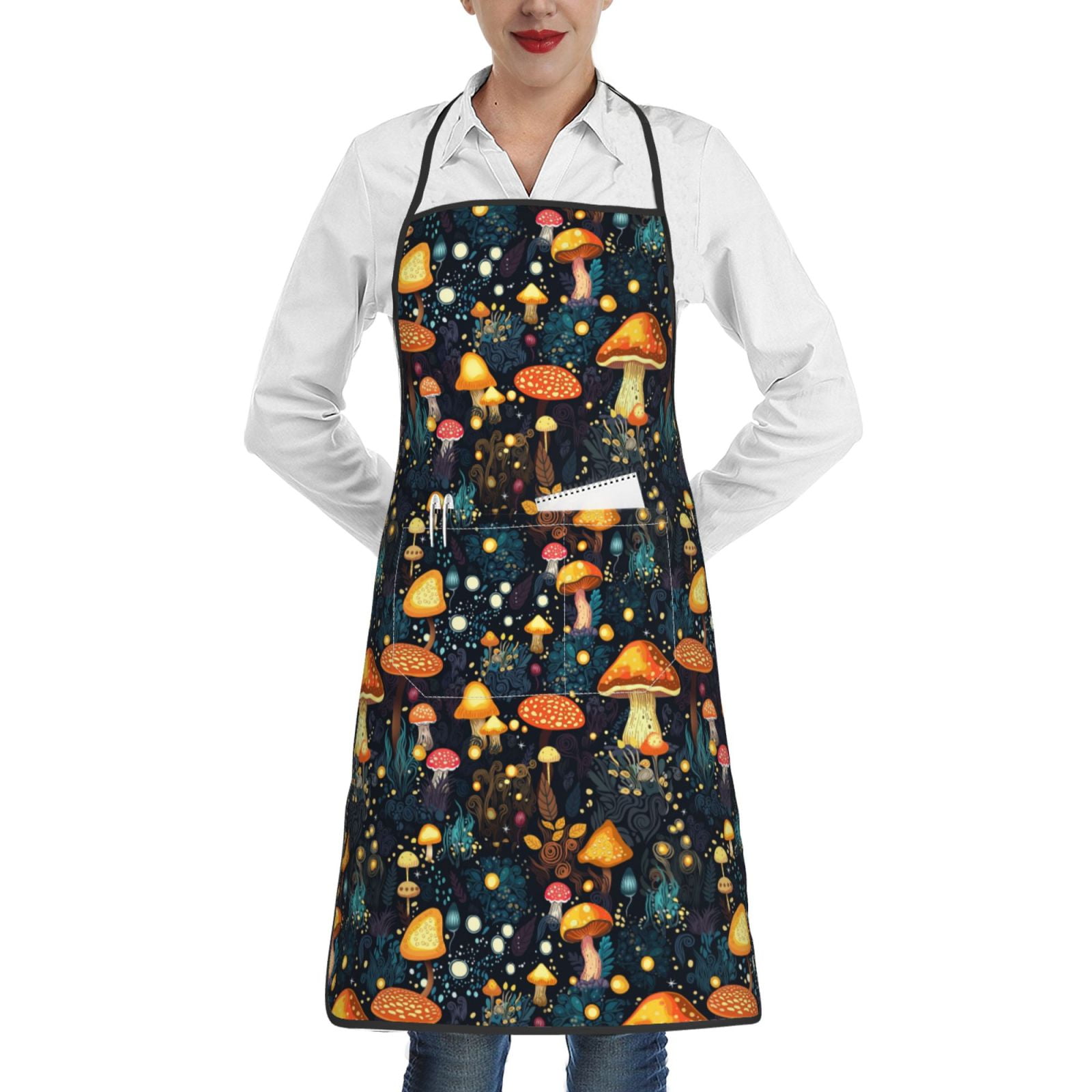 Gaeub Forest Elf Kitchen Cooking Aprons Adjustable Bib Apron Waterdrop ...