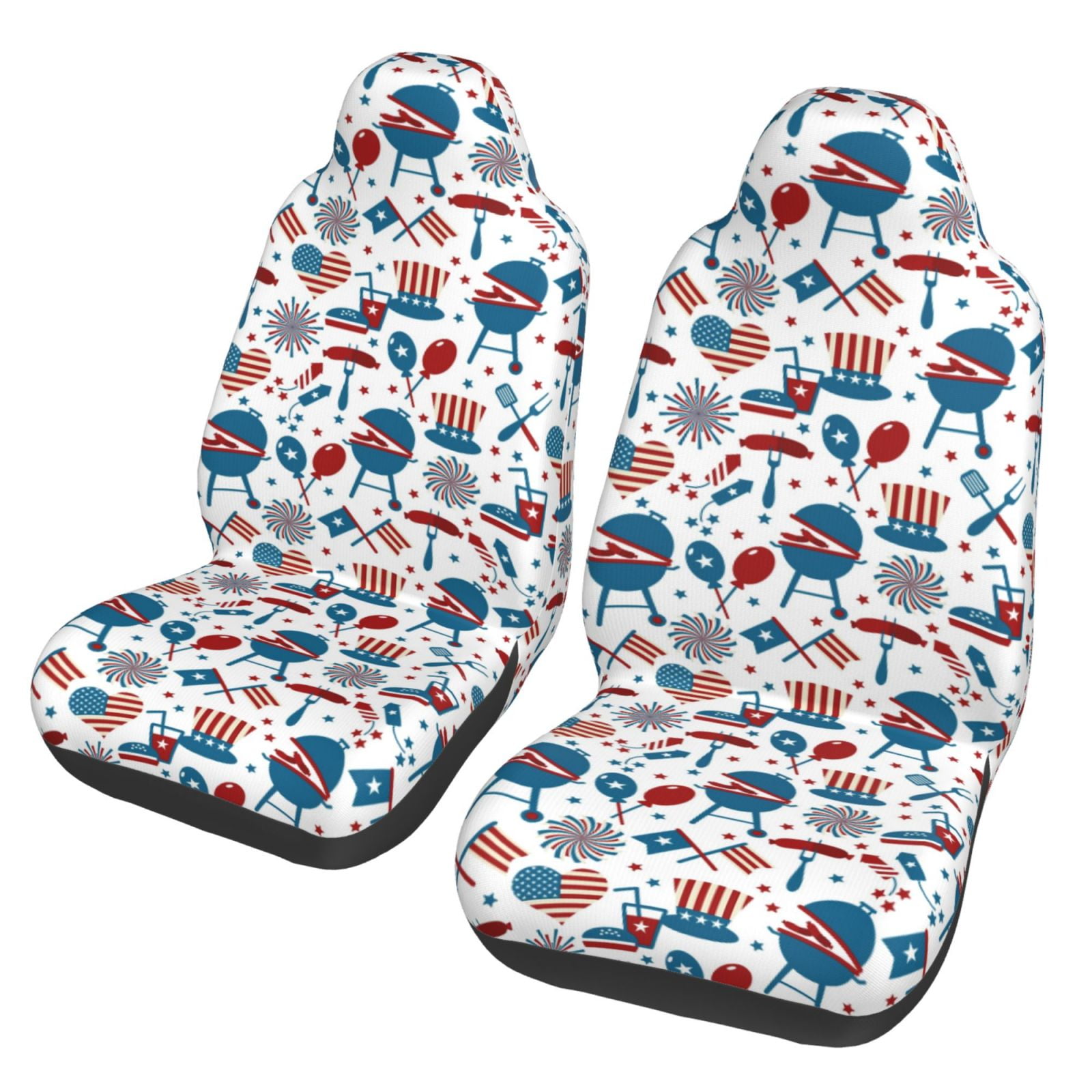 Gaeub Fourth Of July Party 2Pack Full Set Car Seat Covers with Soft ...