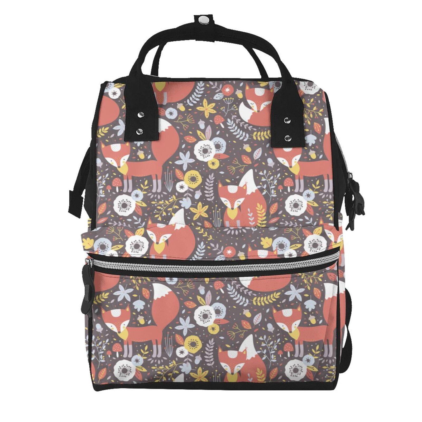 Gaeub Foxes Print Mummy Diaper Bag Backpack,Durable Maternity Baby ...