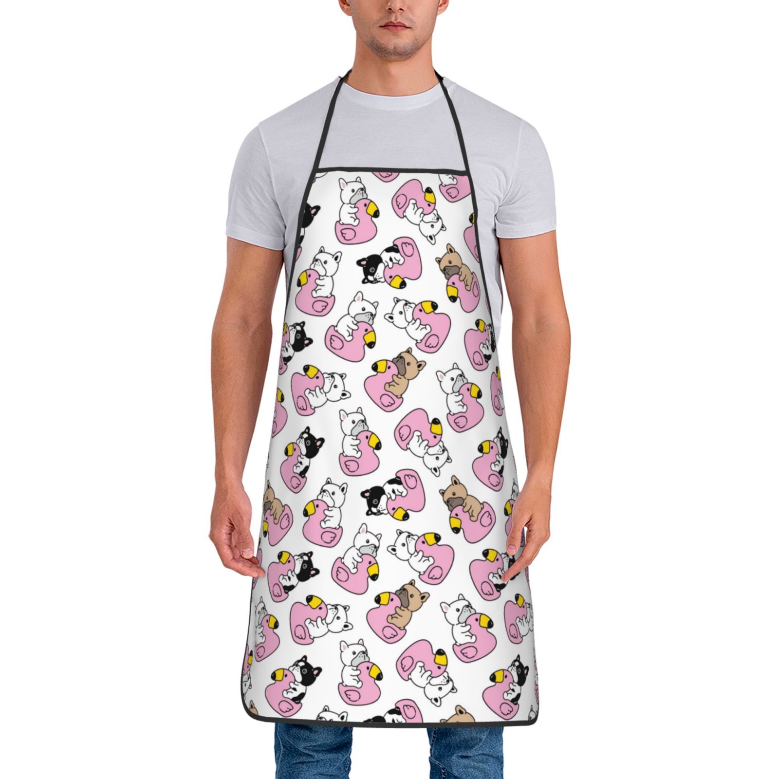 Gaeub French Bulldog Duck Print Apron for Men and Women,Waterproof ...