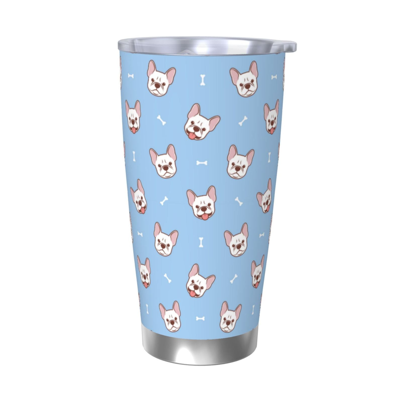 Gaeub French Bulldog Head Print 20-Ounce Stainless Steel Car Cup ...
