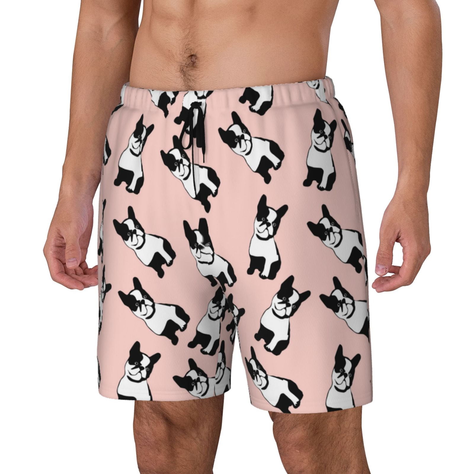 Gaeub French Bulldog1 Print Mens Swim Trunks with Compression Liner ...