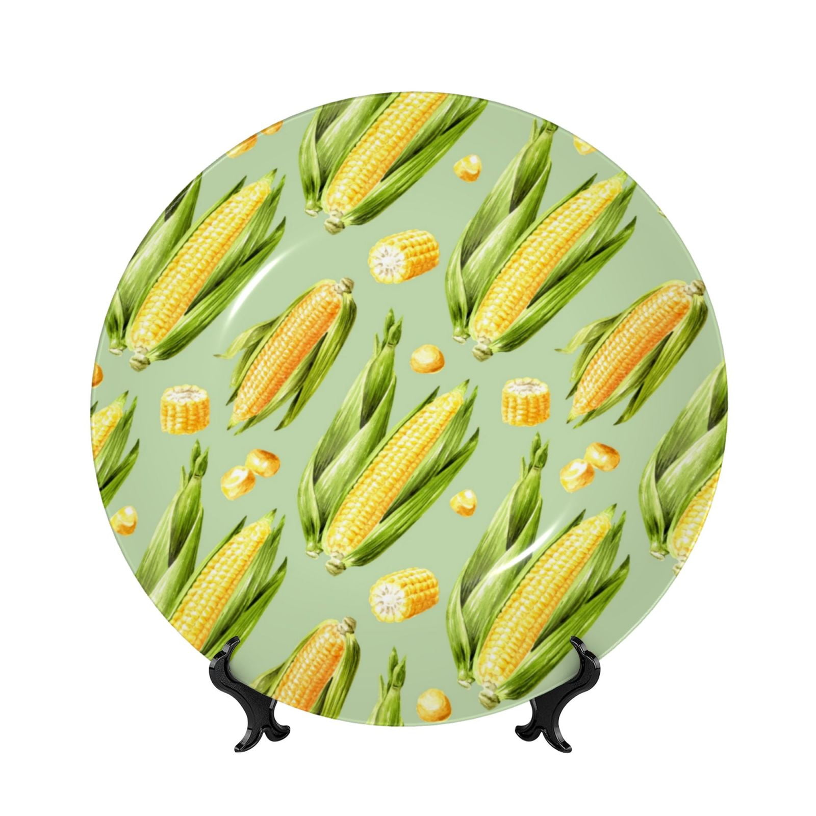Gaeub Fresh Sweet Corn Print Ceramic Plate,Dinner Plates,Bone China ...