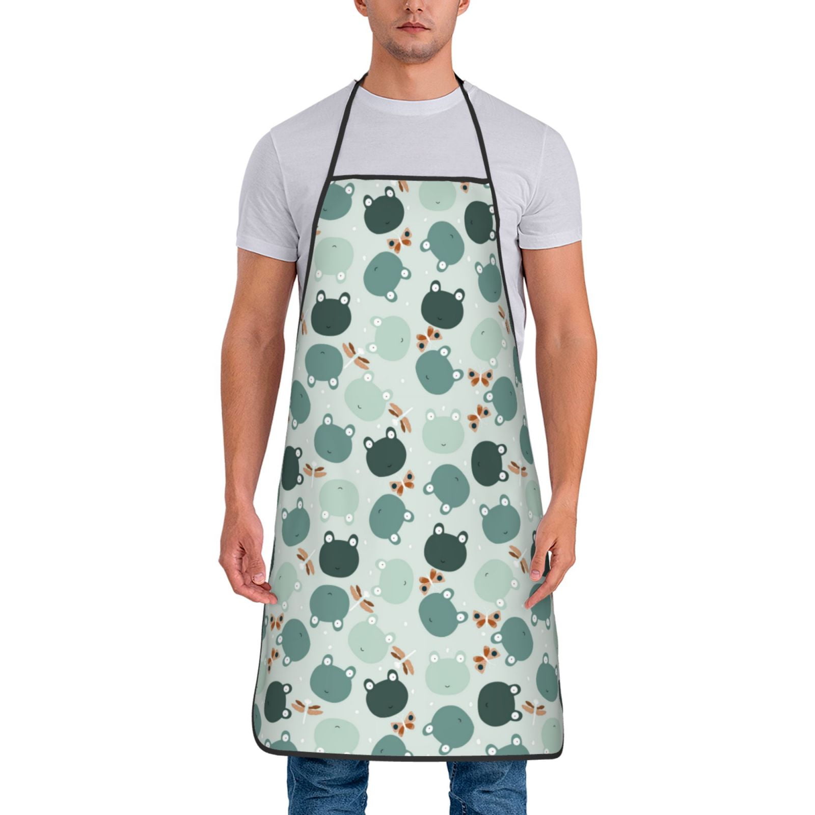 Gaeub Frog And Dragonflies Print Apron for Men and Women,Waterproof ...