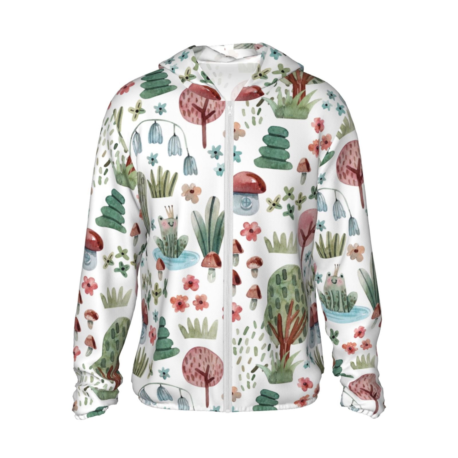 Gaeub Frog and Forest Plants Men's and Women's UPF 50+ Long-Sleeved Sun Protection Clothing ...