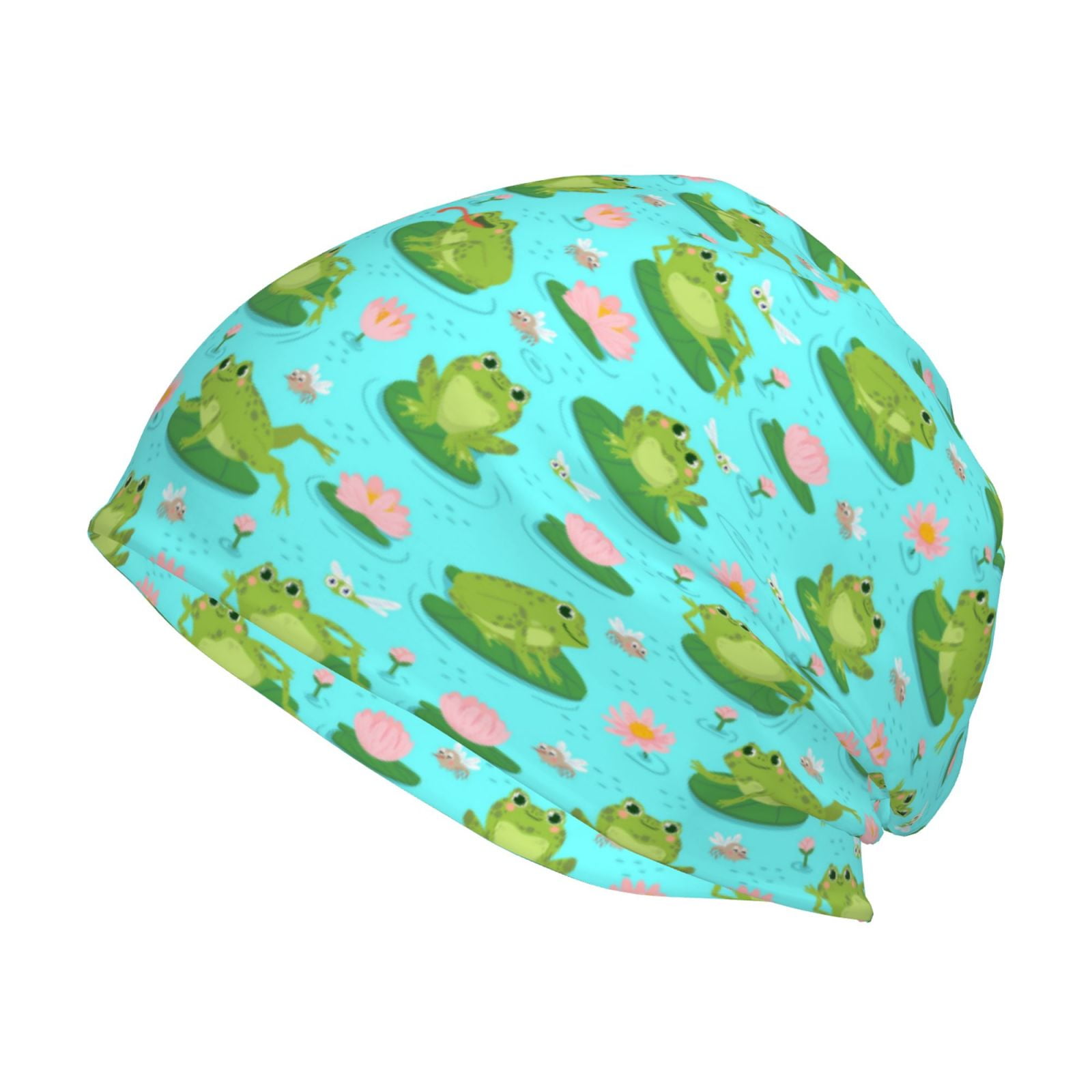Gaeub Frogs And Aquatic Plants Knit Cuffed Beanie Top Level Beanie Men ...