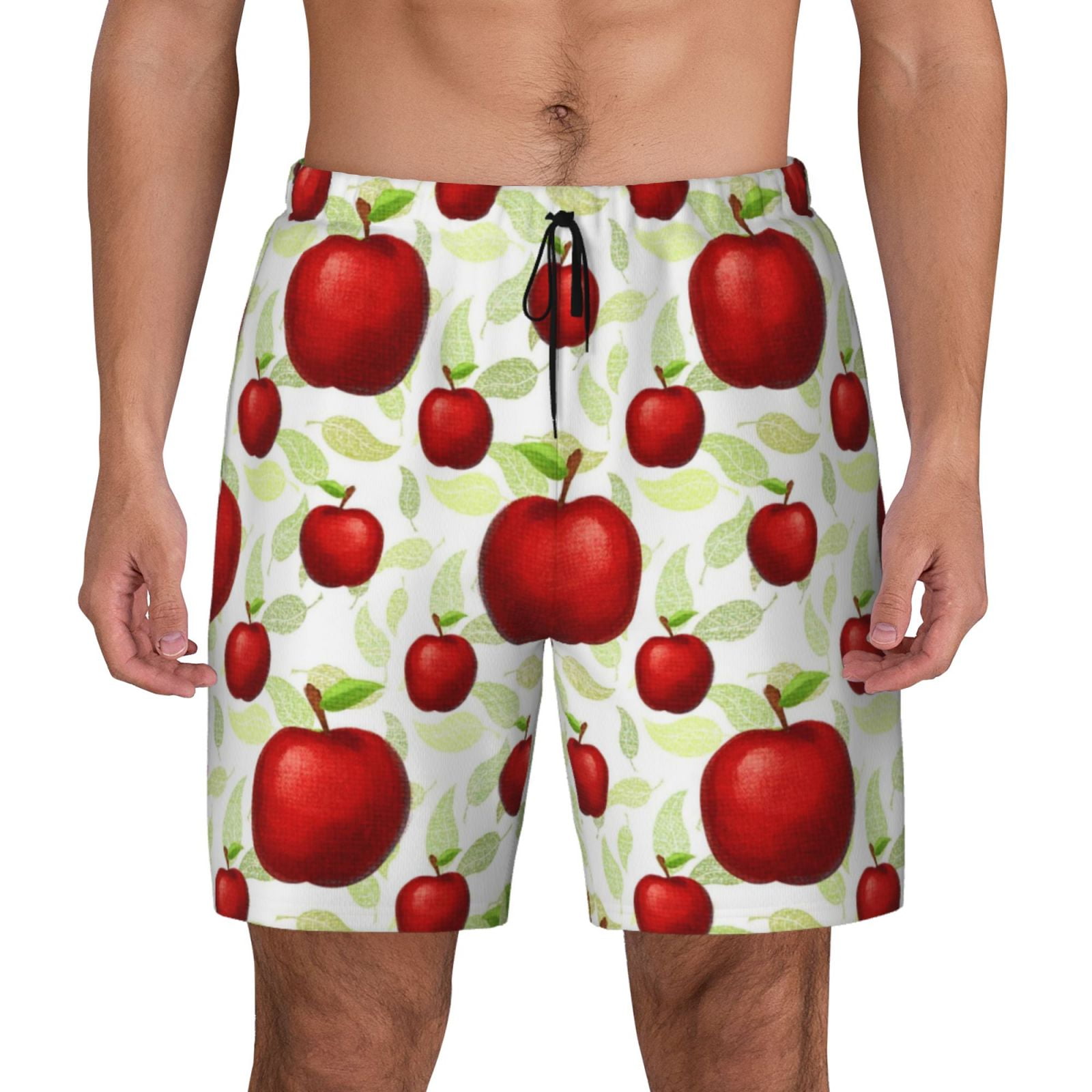 Gaeub Fruit Apples Mens Swim Trunks Stretch Beach Shorts Quick Dry For Men Swim Shorts Swimwear