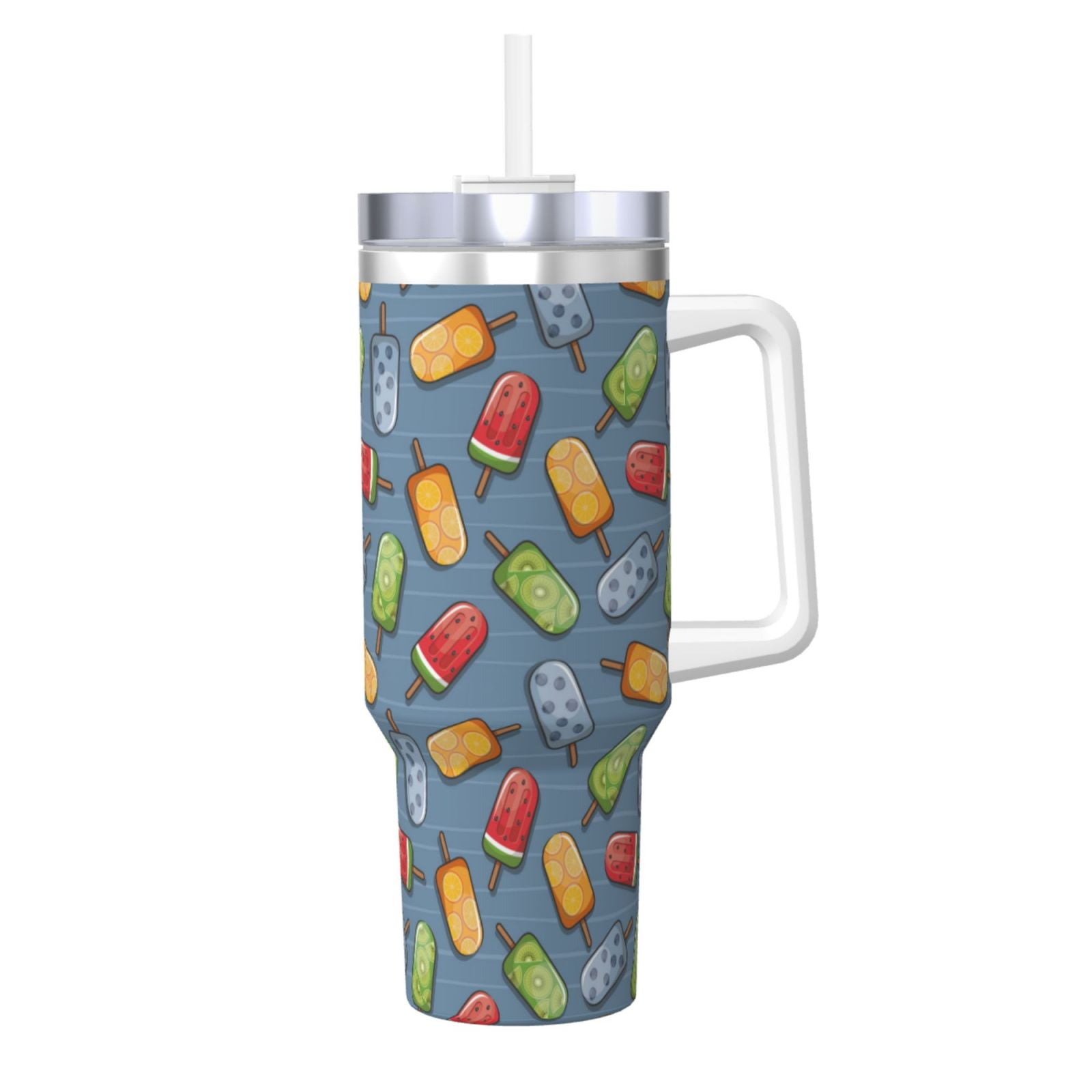 Gaeub Fruit Ice Cream Print Stainless Steel Hot/Cold Coffee Cup,40oz ...