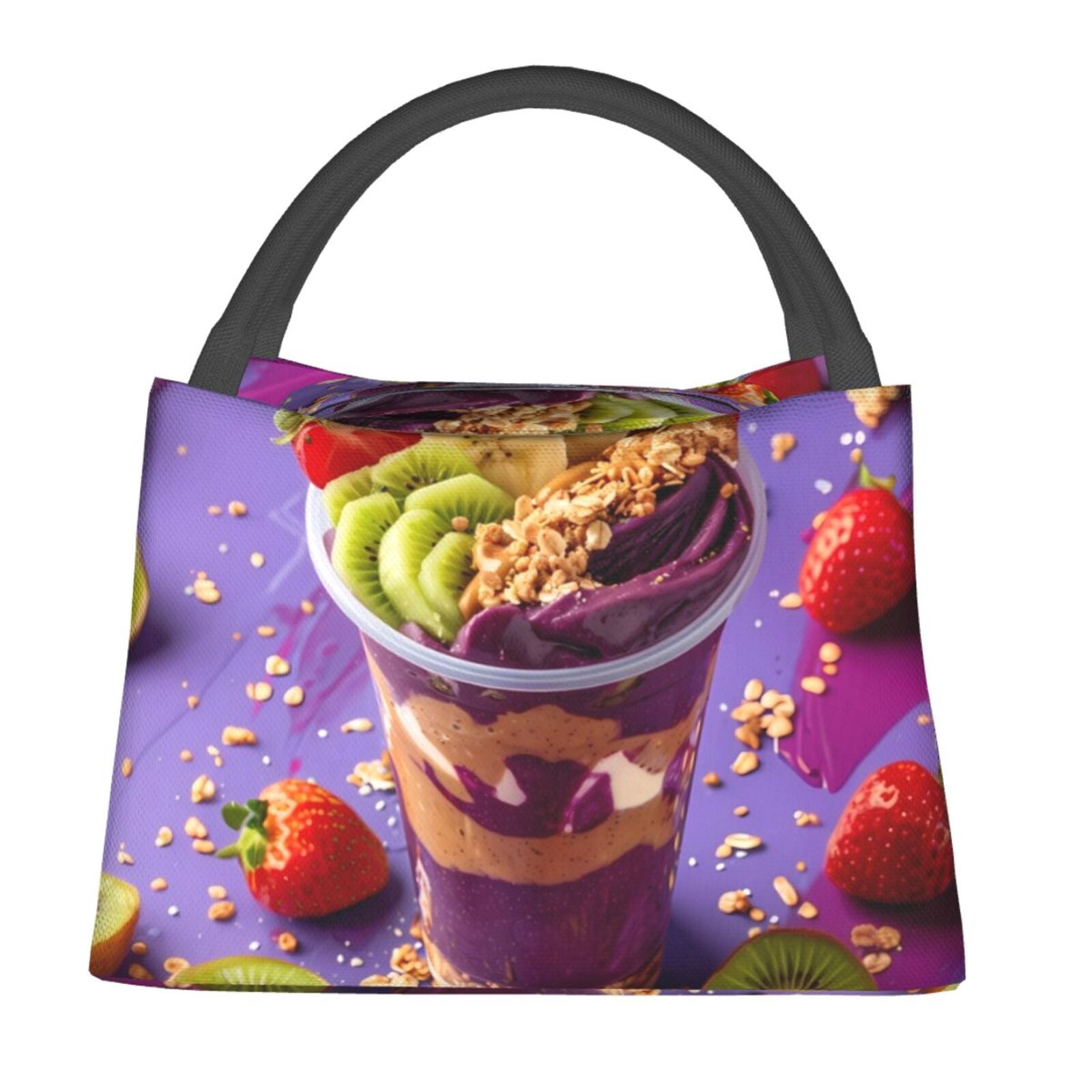 Gaeub Fruit Parfait Colorful Collapsible Cooler Bag Insulated,Leakproof ...