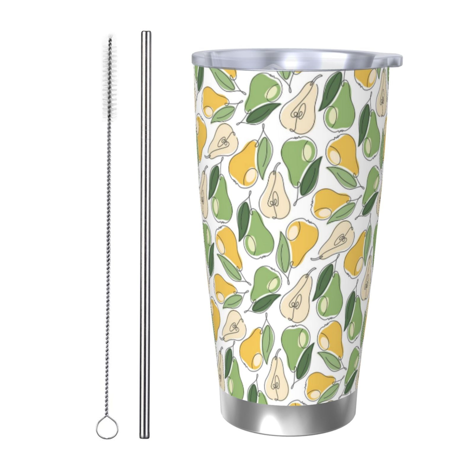 Gaeub Fruit Pears Print 20-Ounce Stainless Steel Car Cup,Tumblers Cups ...