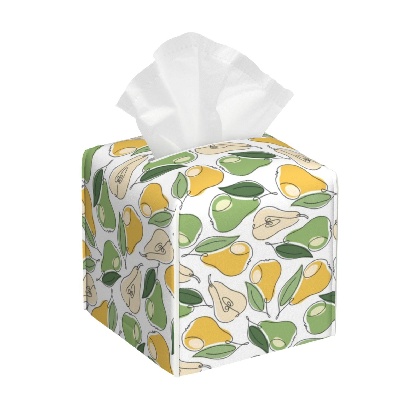 Gaeub Fruit Pears Print Leather Tissue Box Cover Square,Tissue Holder ...