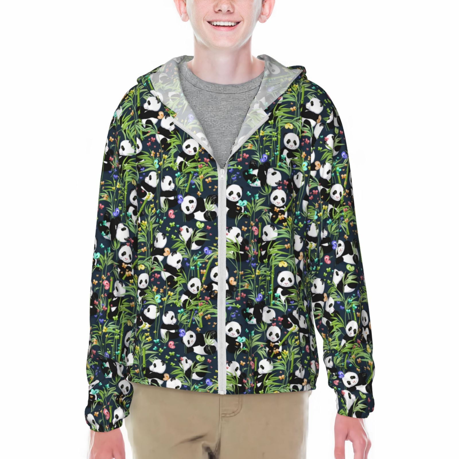 Gaeub Fun Panda Playing With Bamboo Leaves Printed Sun Protection ...