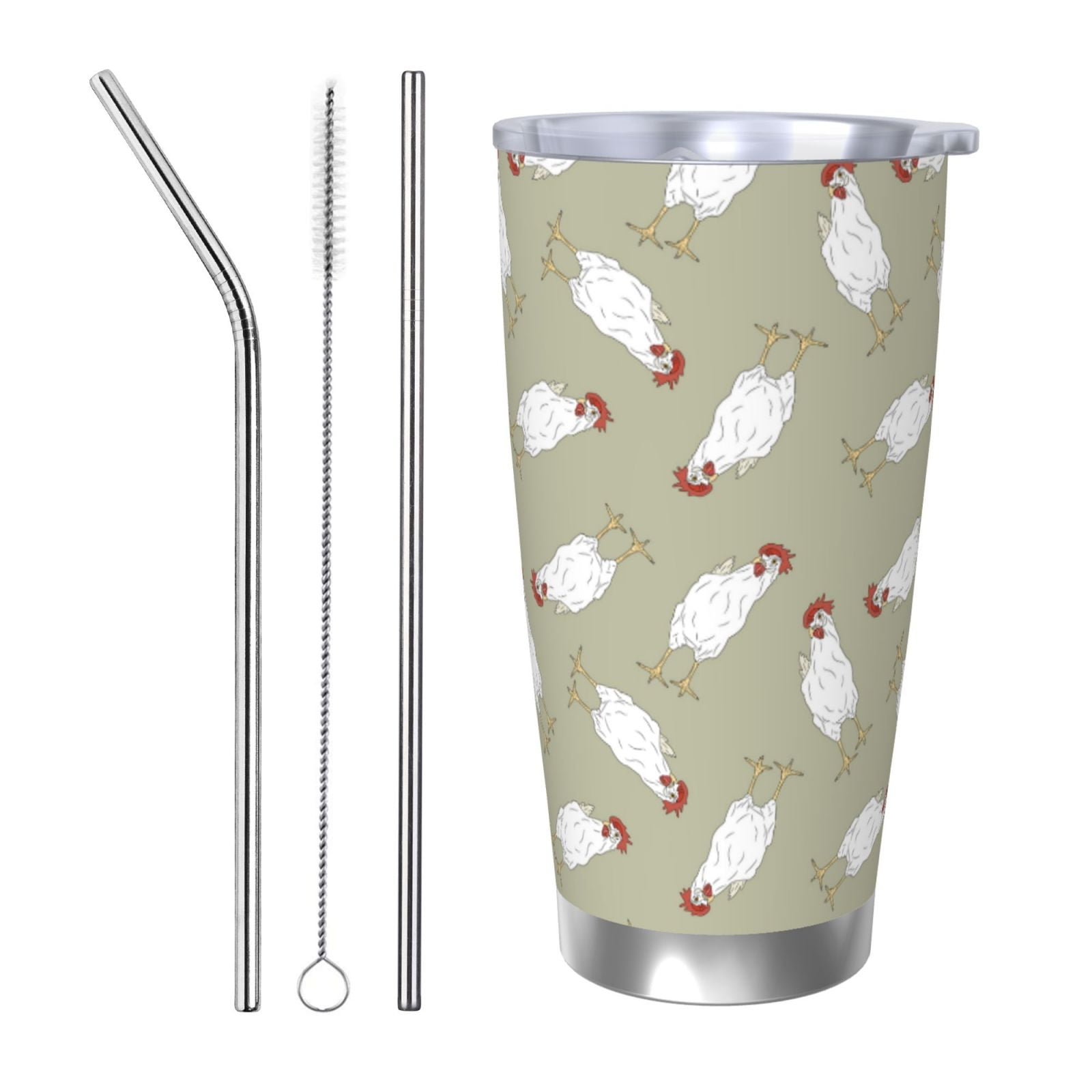 Gaeub Funny Chicken Print 20-Ounce Stainless Steel Car Cup,Tumblers ...