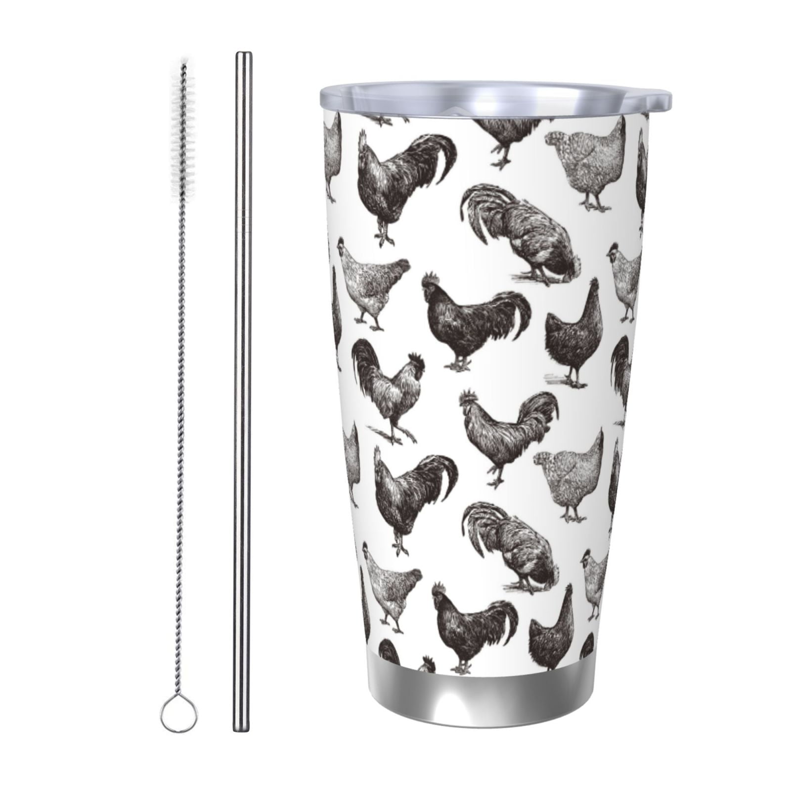 Gaeub Funny Chicken Print 20-Ounce Stainless Steel Car Cup,Tumblers ...