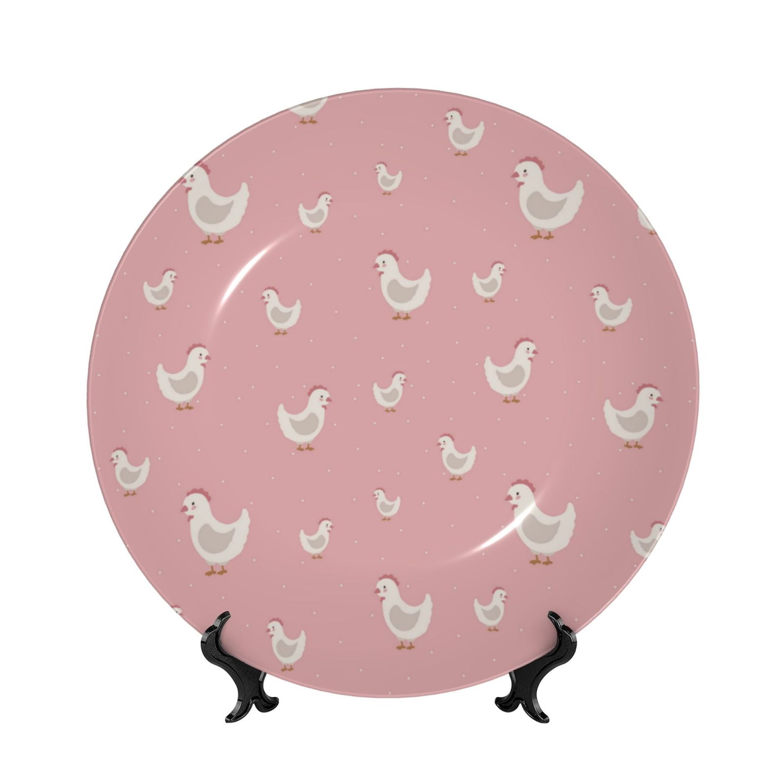 Gaeub Funny Chicken Print Ceramic Plate,Dinner Plates,Bone China ...