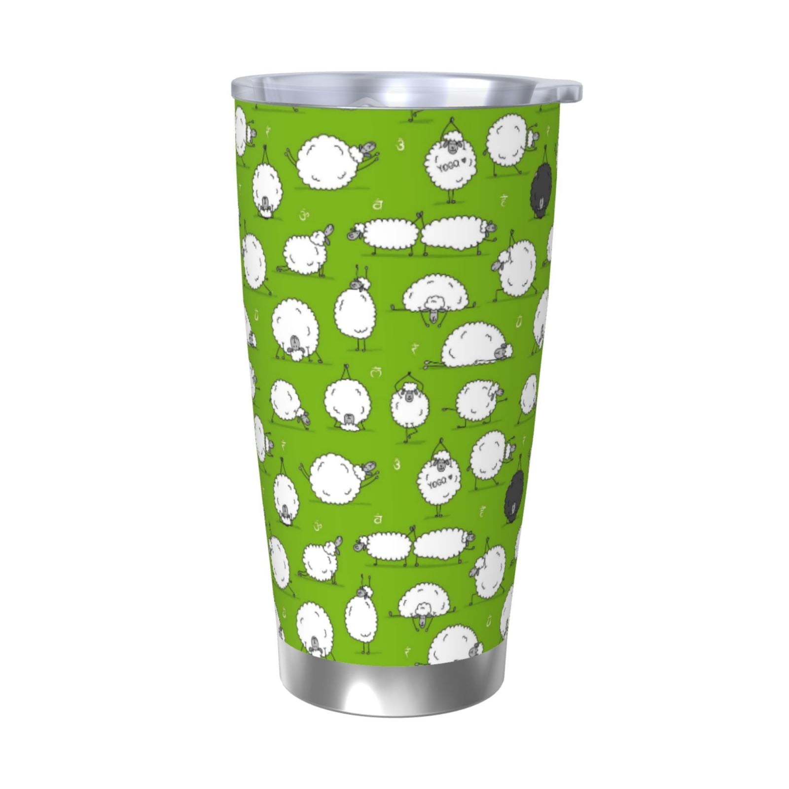 Gaeub Funny Sheep Doing Yoga Print 20-Ounce Stainless Steel Car Cup ...