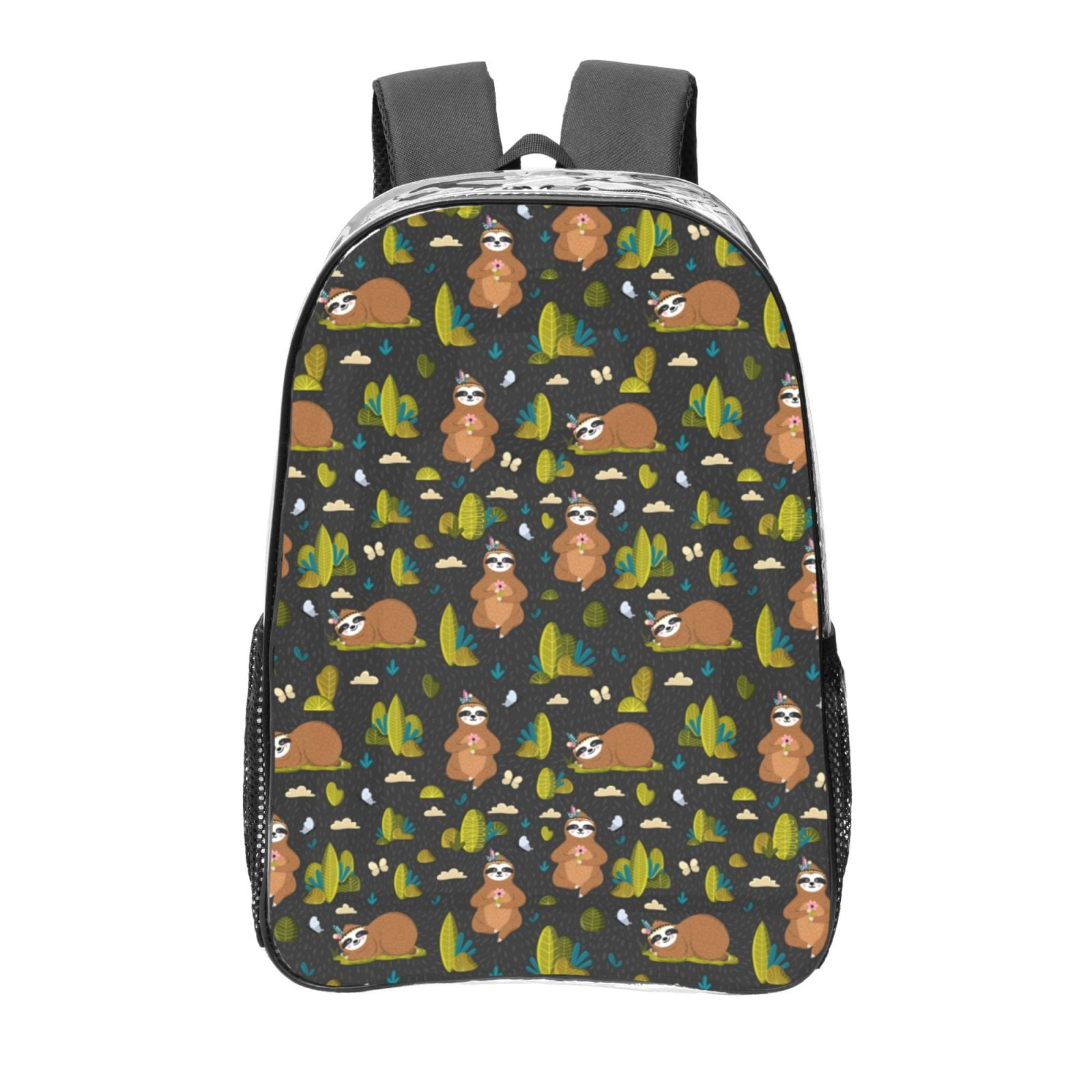 Gaeub Funny Sloths In The Forest Print Clear Backpack ,Clear ...