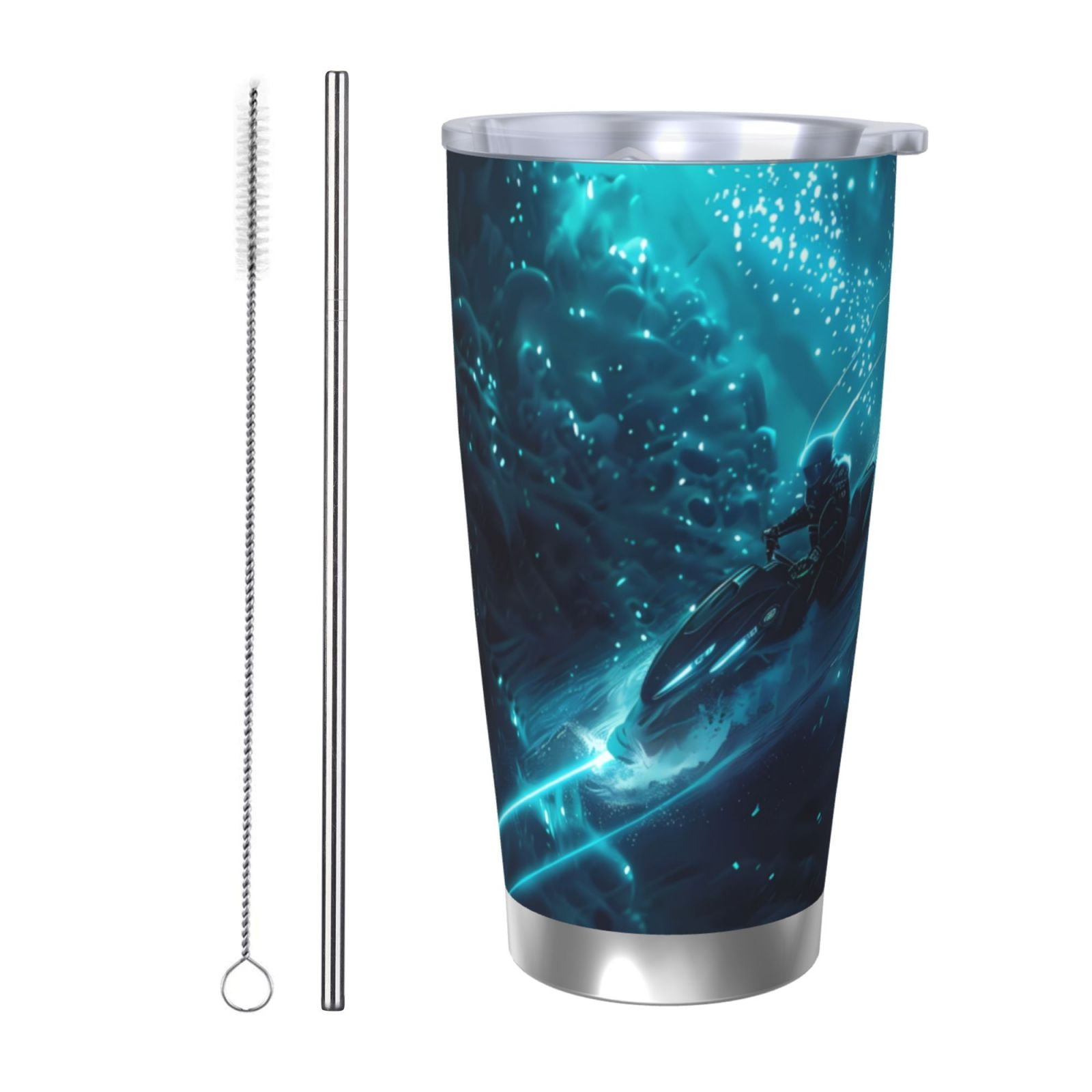 Gaeub Futuristic Jet Ski Adventure Print 20-Ounce Stainless Steel Car ...