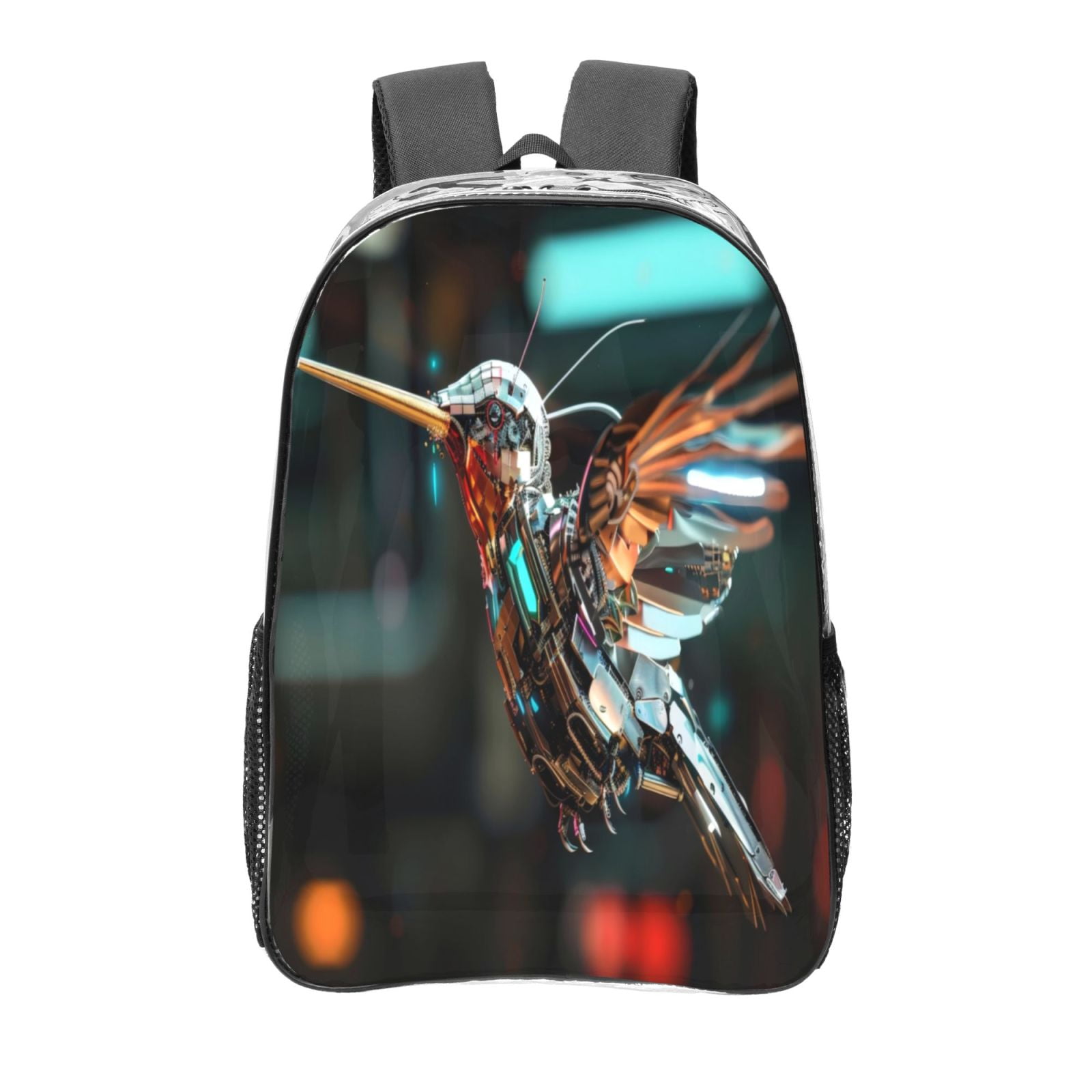 Gaeub Futuristic Robot Hummingbird Print Clear Backpack ,Clear ...
