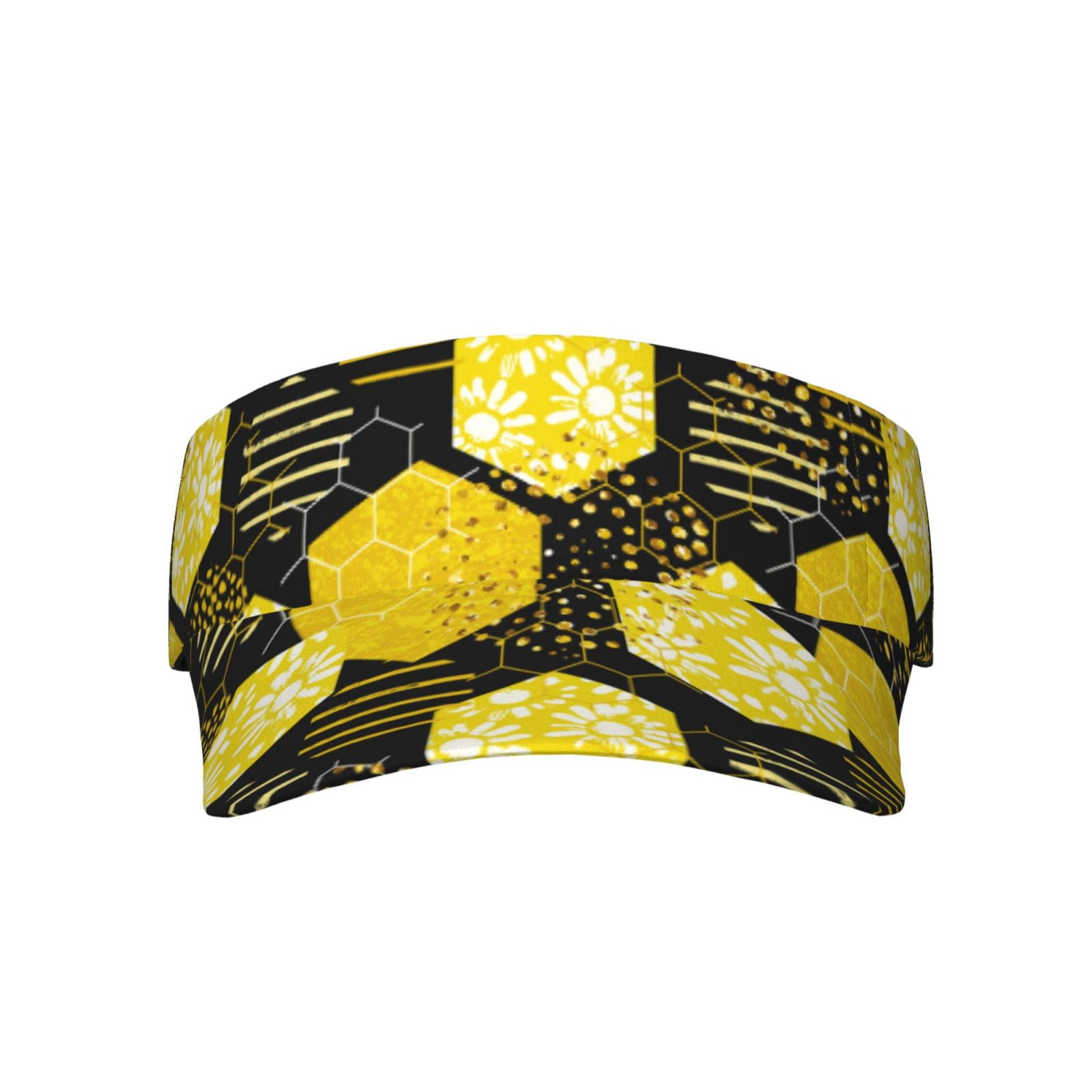 Gaeub Geometric Pattern with Bee Sun Visor Hats with Empty Top and ...