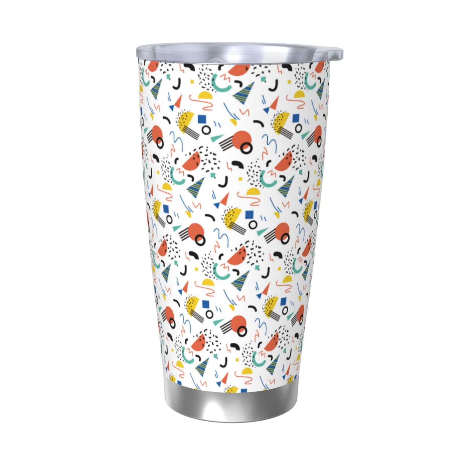 Gaeub Geometric Retro Print 20-Ounce Stainless Steel Car Cup,Tumblers ...