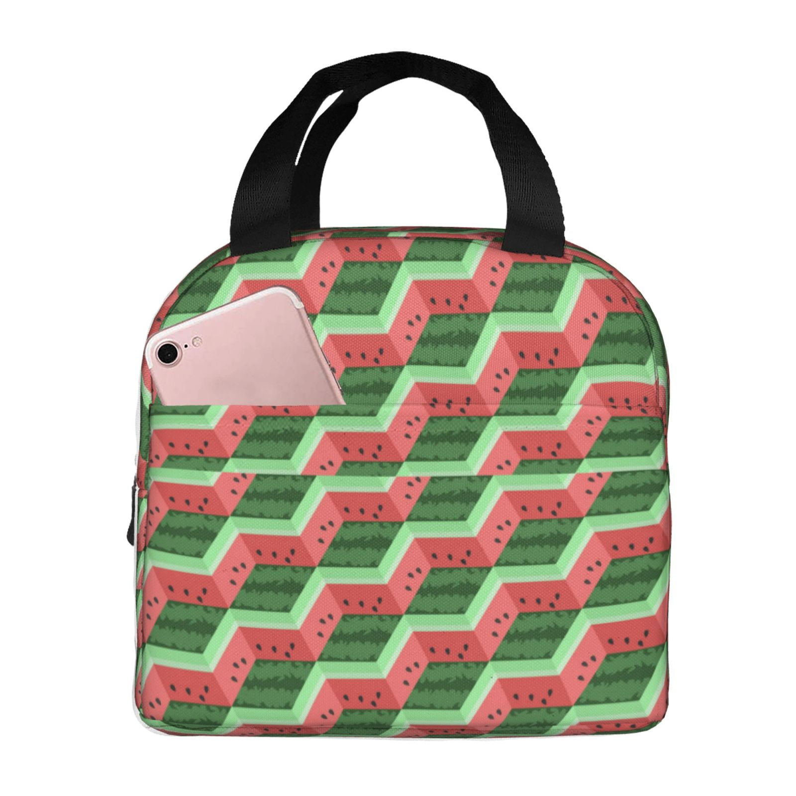 Gaeub Geometric Watermelon Print Lunch Bag Lunch Box for Women Men ...