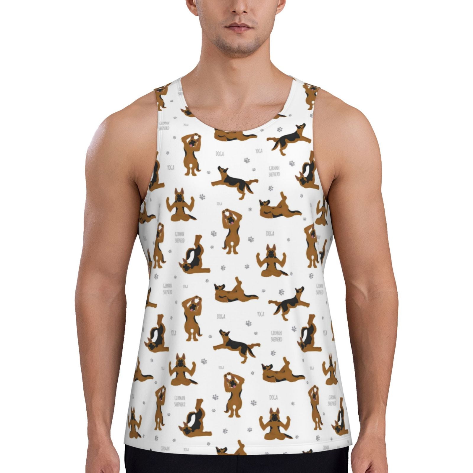 Gaeub German Shepherd Dog Men's Athletic Tank Top, Workout Sleeveless ...