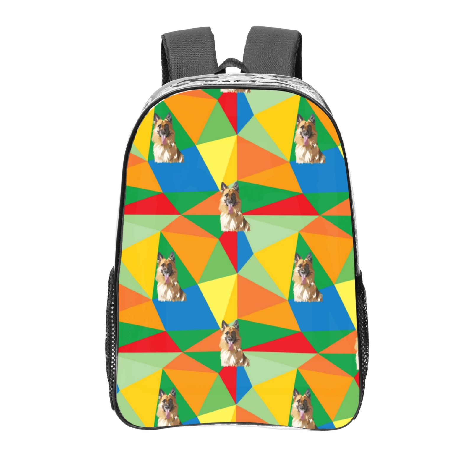 Gaeub German Shepherd Dog Print Clear Backpack ,Clear Transparent ...