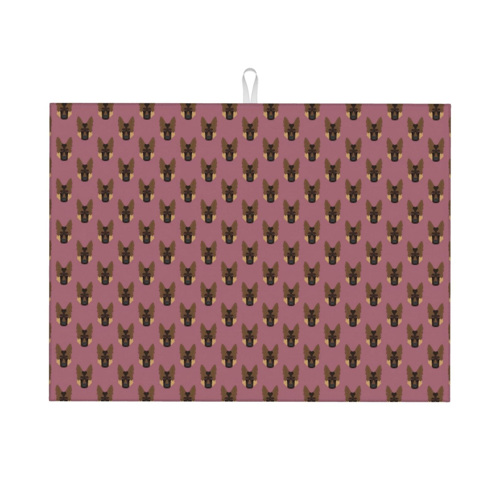 Gaeub German Shepherd Dog Print Dish Drying Mats For Kitchen Counter ...