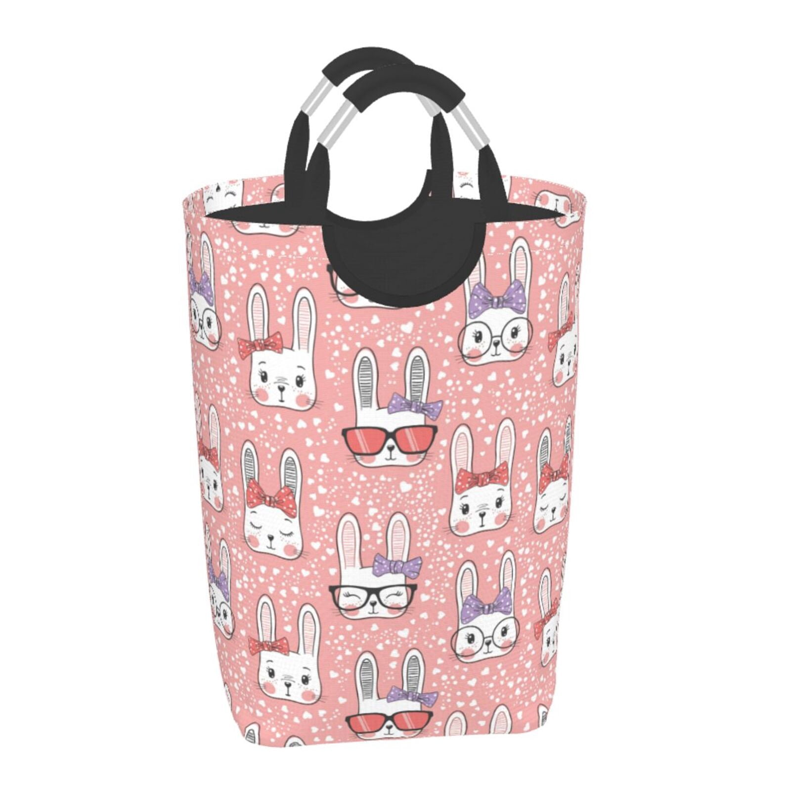 Gaeub Girl Rabbit Print 50L Large Laundry Hampers with Handles ...