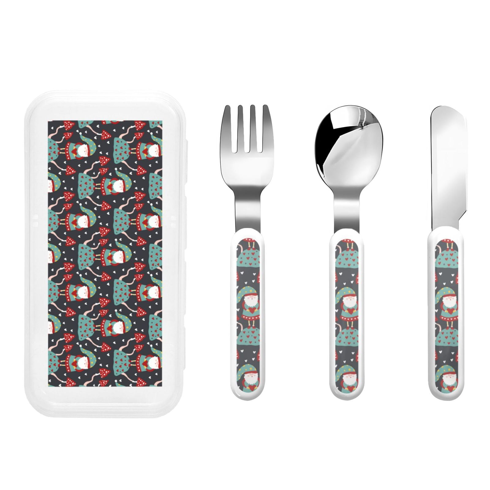 Gaeub Gnome With Mushroom 2 Print 3-Piece Children Knife Spoon Fork Set ...