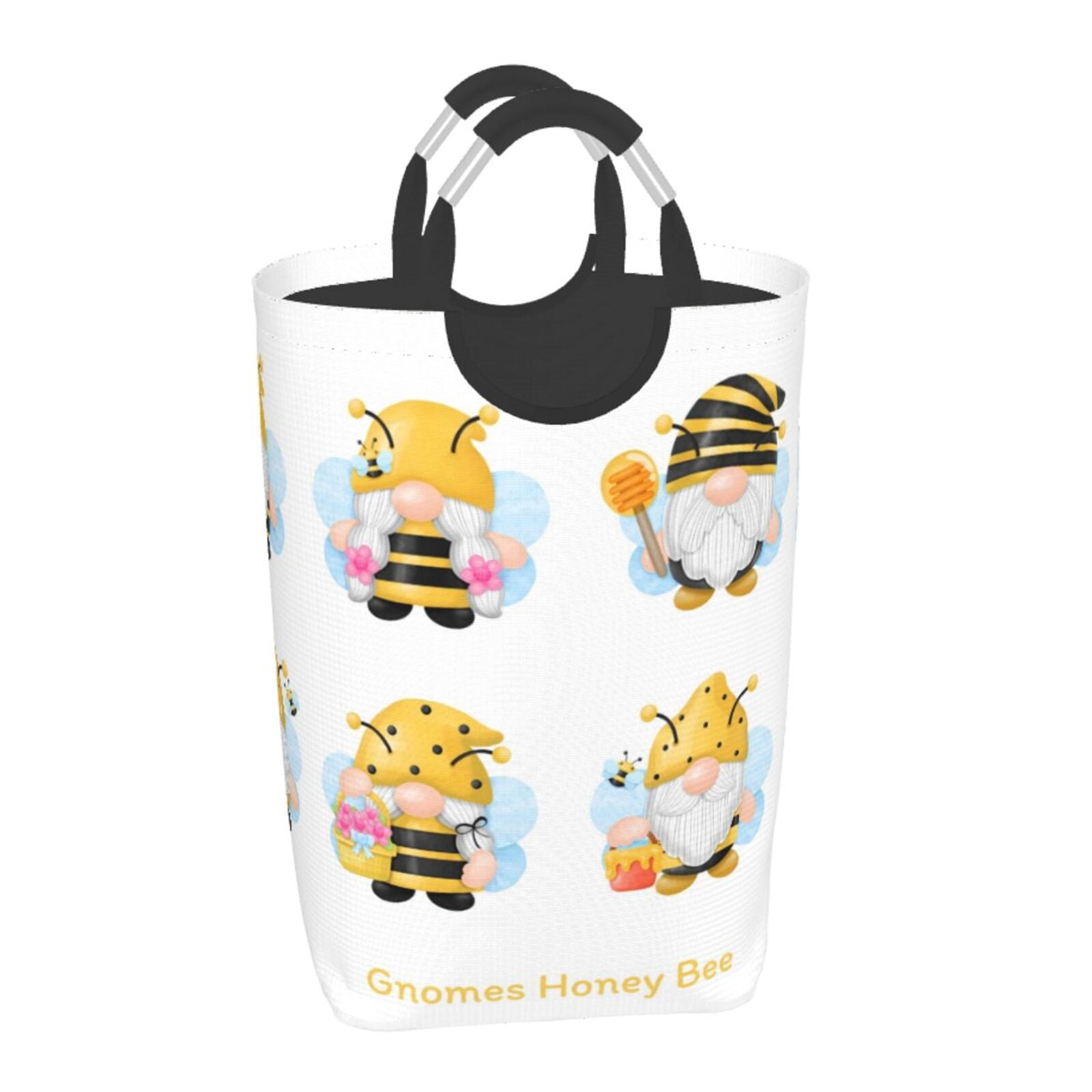Gaeub Gnomes Honey Bee Print 50L Large Laundry Hampers with Handles ...