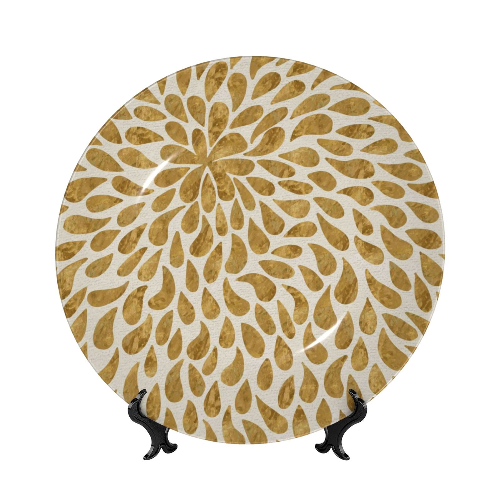 Gaeub Gold Drops Print Ceramic Plate,Dinner Plates,Bone China ...