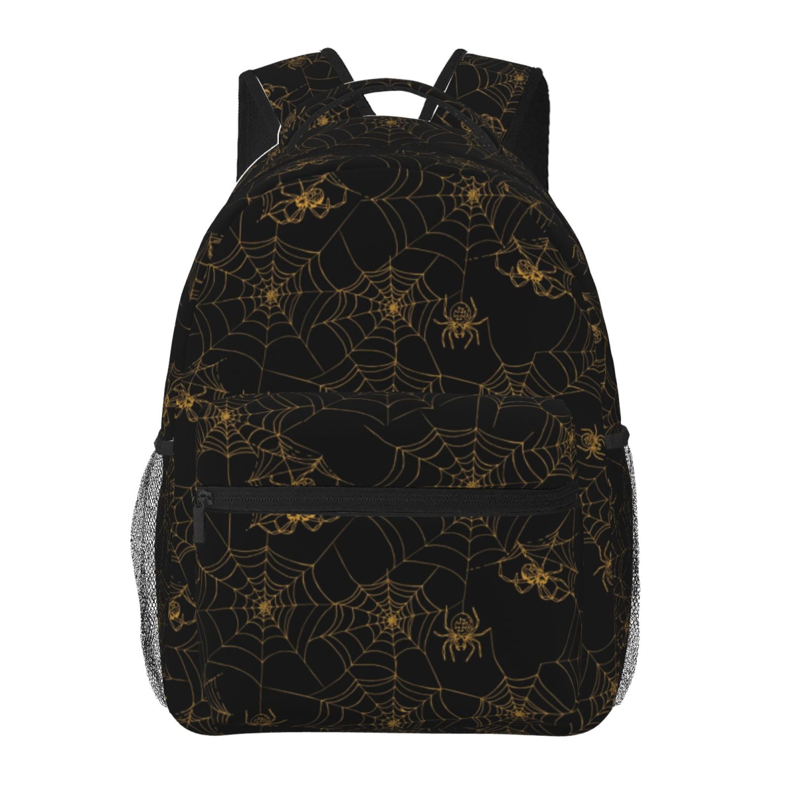 Gaeub Gold Spiders And Cobwebs Ergonomic Lightweight Laptop Backpack ...
