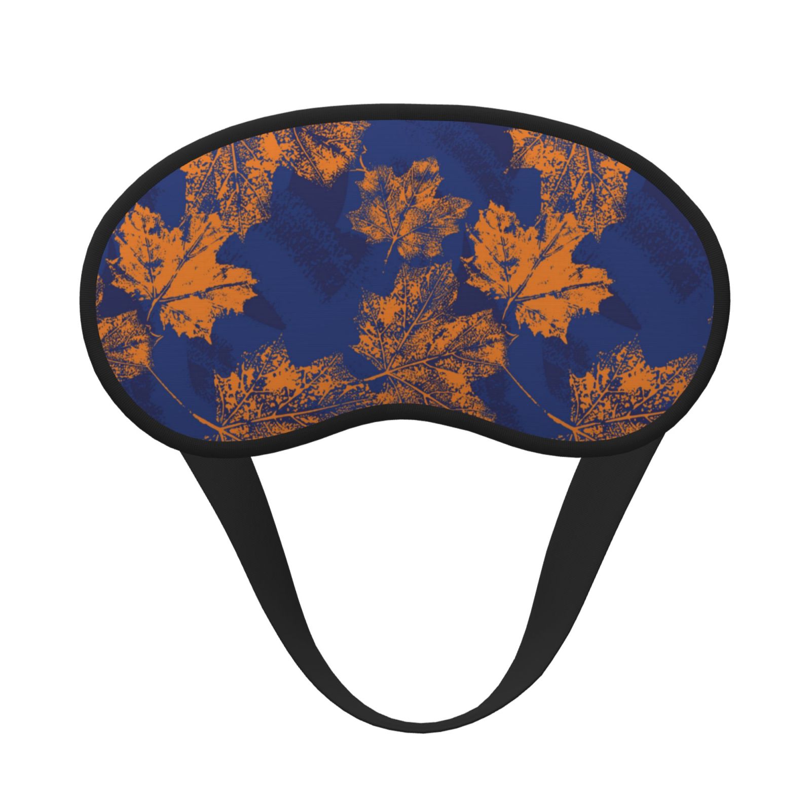 Gaeub Golden Maple on Navy Blue Printed Sleep Mask, Eye Masks for ...