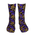 Gaeub Golden Snake And Purple Rose Print Sports Socks,No Heel Casual ...