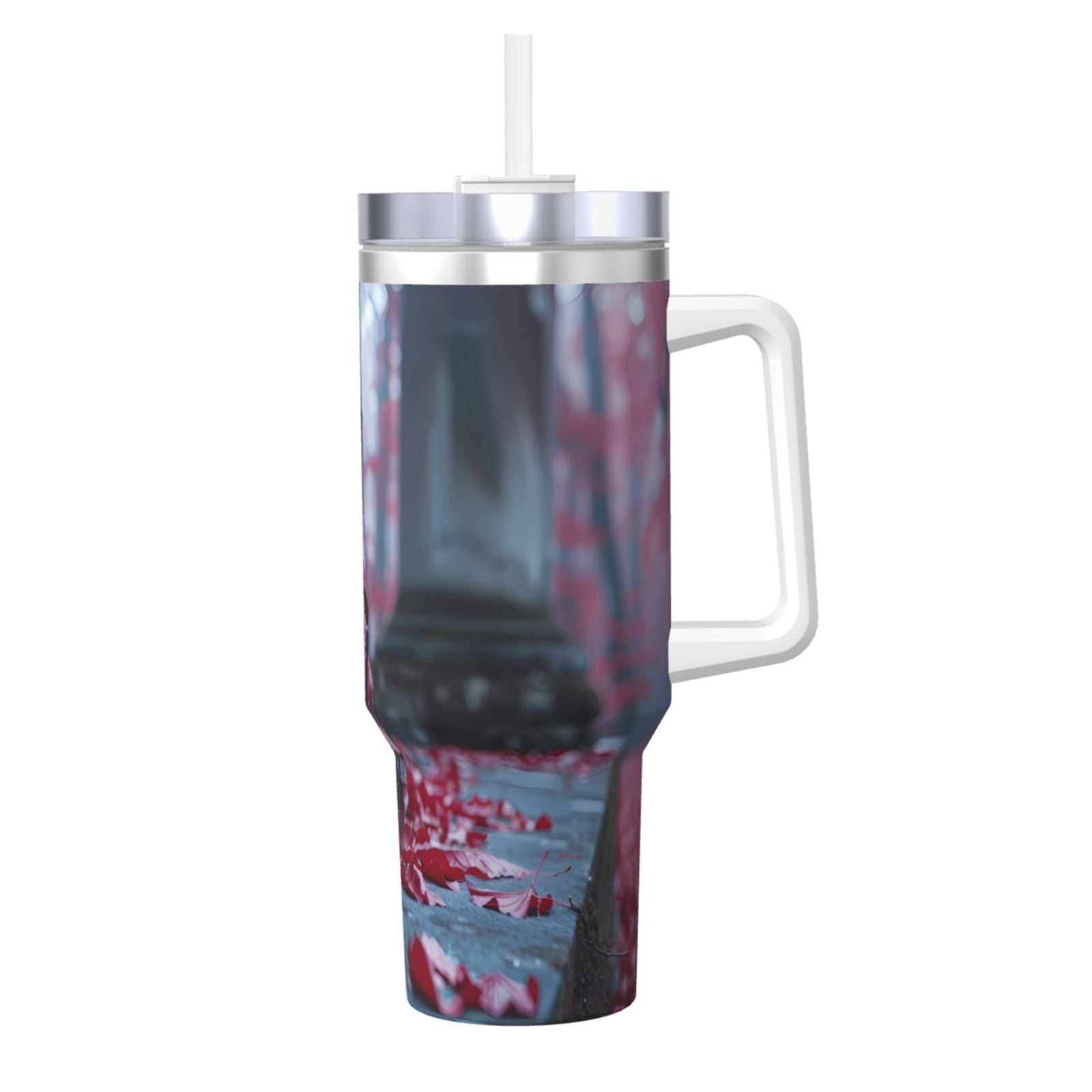 Gaeub Gothic Red Skull Cemetery Print Stainless Steel Hot/Cold Coffee ...