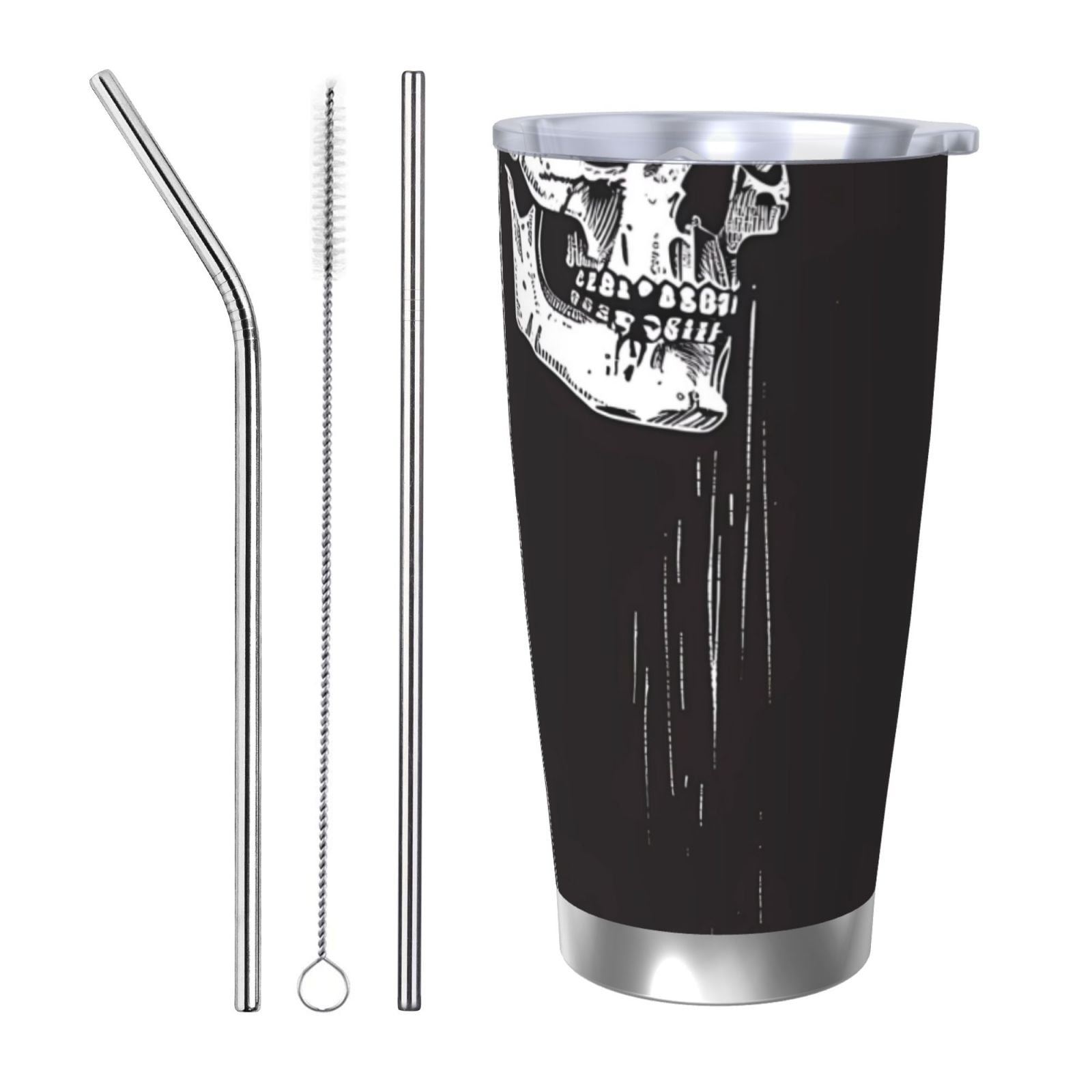 Gaeub Gothic Skull Drape Print 20-Ounce Stainless Steel Car Cup ...