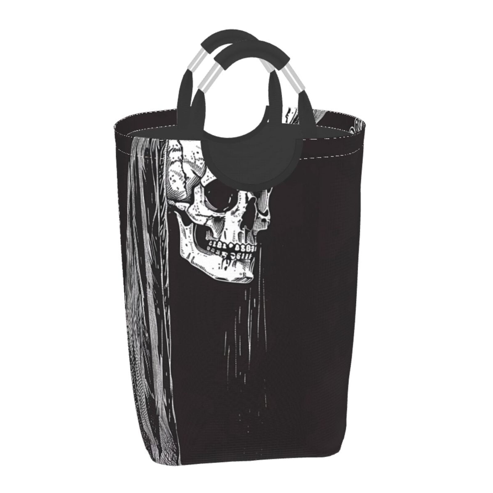 Gaeub Gothic Skull Drape Print 50L Large Laundry Hampers with Handles ...