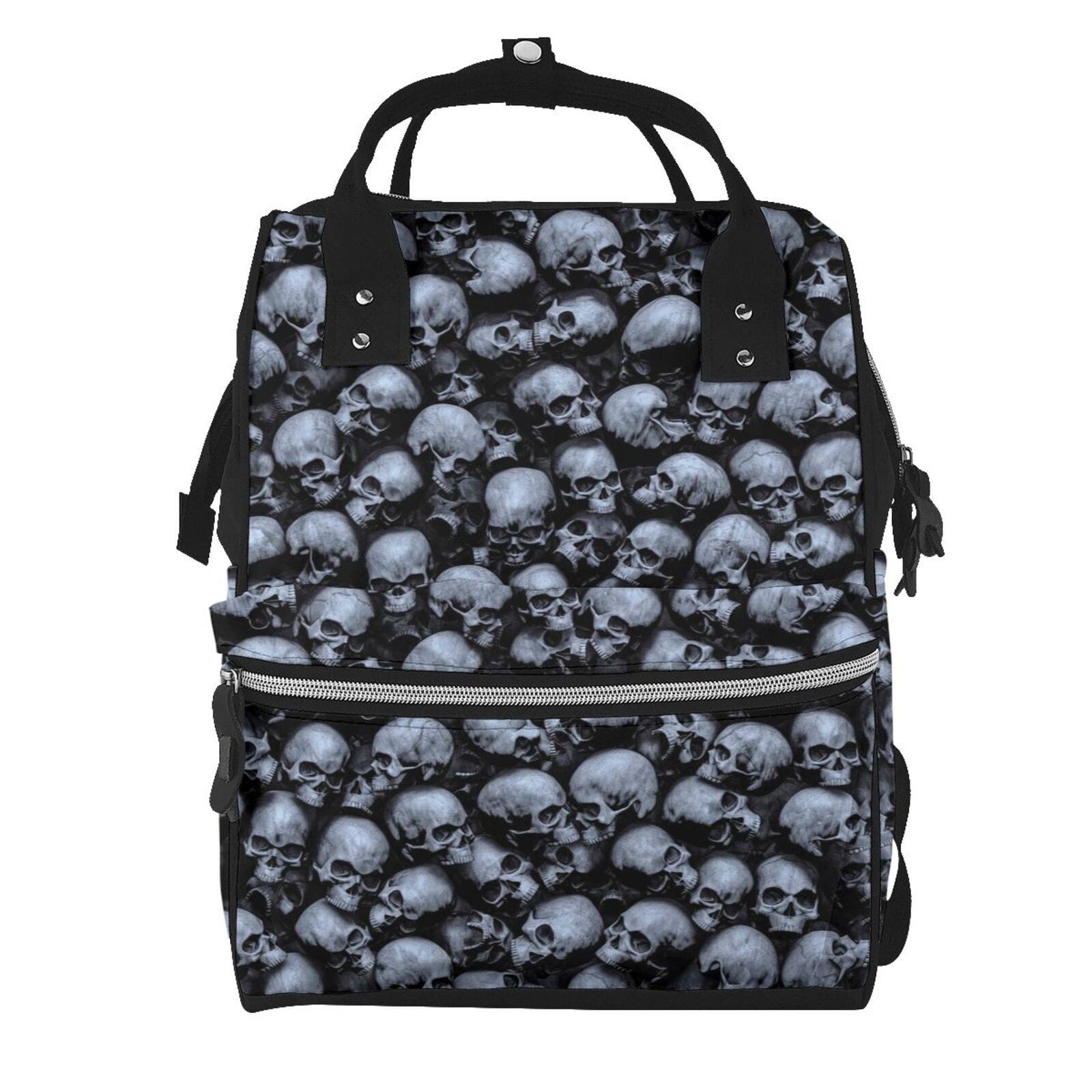 Gaeub Gothic Skull Print Mummy Diaper Bag Backpack,Durable Maternity ...