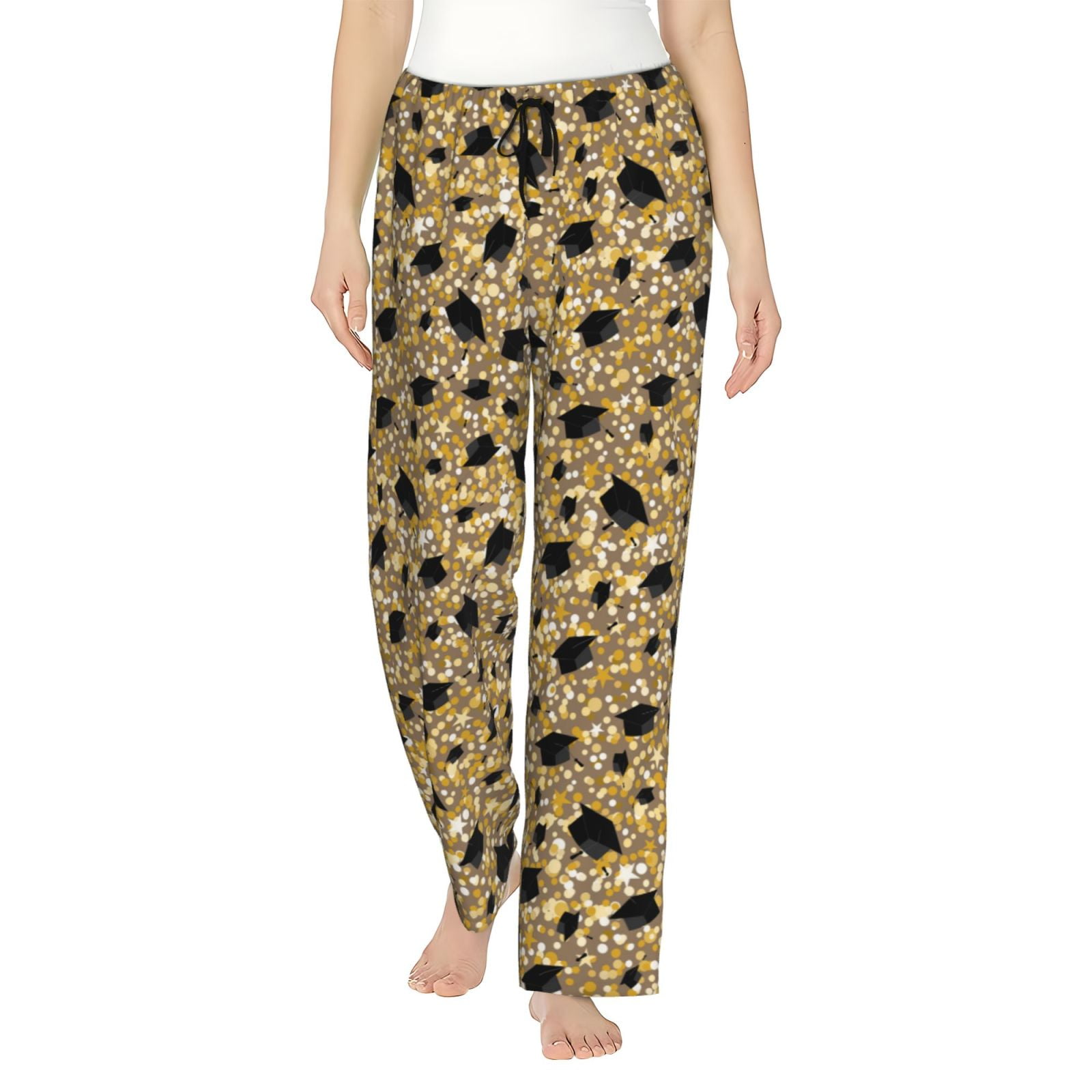 Gaeub Graduation Hats3 Soft Pajama Pants for Women, Wide Leg Comfy ...