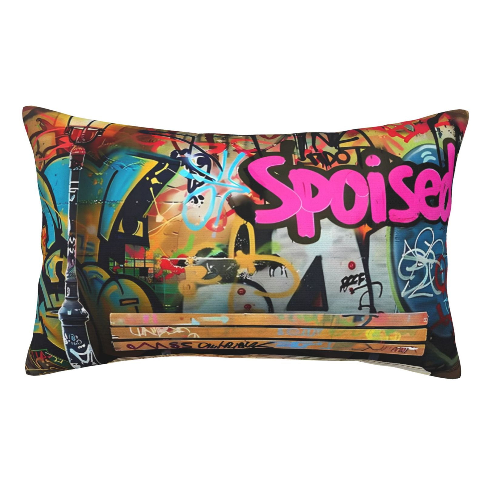 Gaeub Graffiti Lamp Urban Scene Flannel Fleece Throw Blanket - Cozy ...