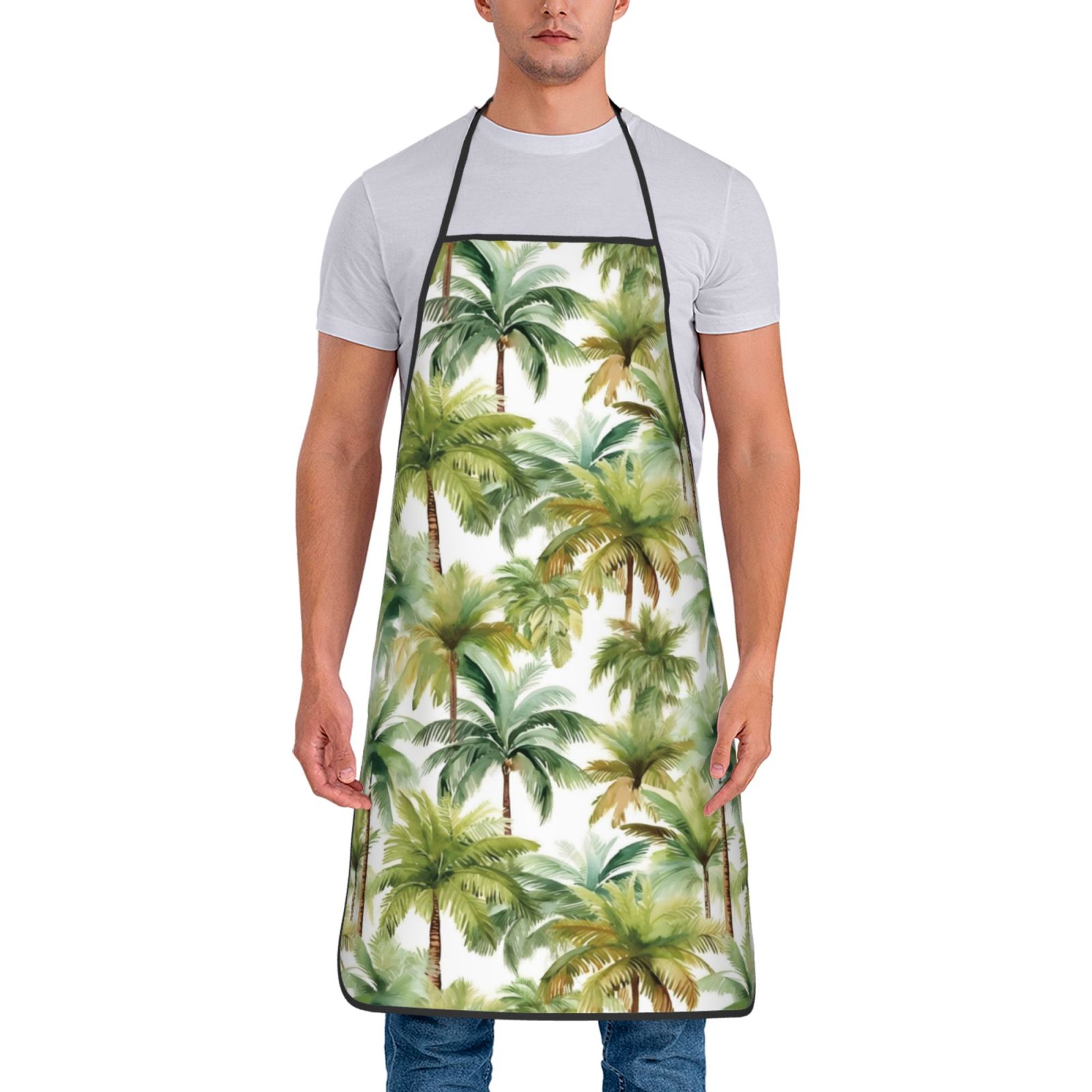 Gaeub Green Hawaii Palms Print Apron for Men and Women,Waterproof Apron ...