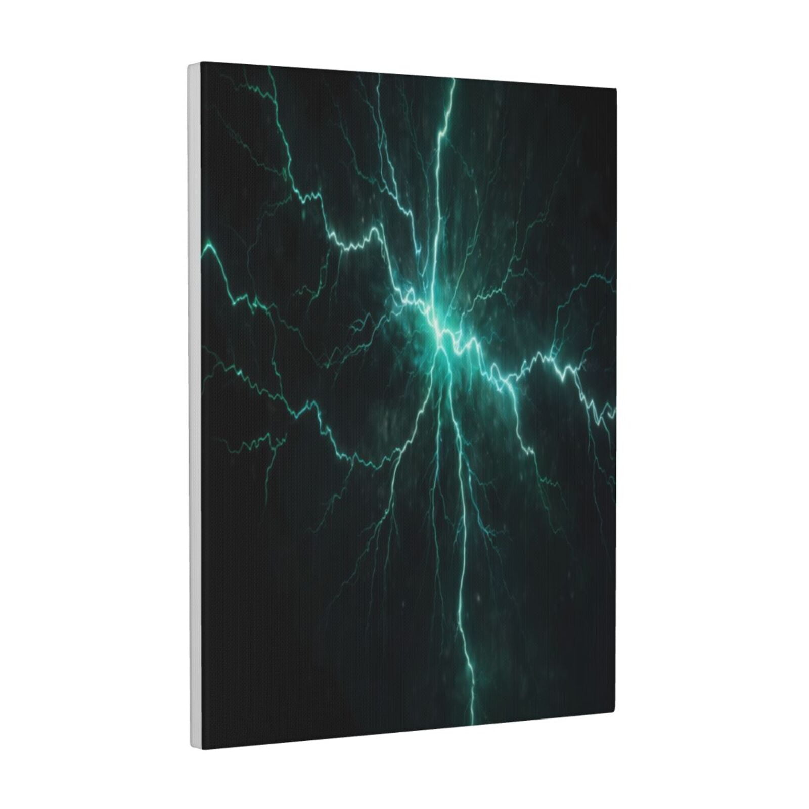 Gaeub Green Lightning Flash Print Canvas Wall Art for Bathrooms Bedroom ...
