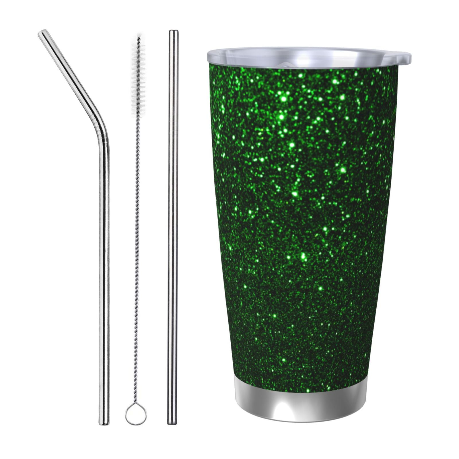 Gaeub Green Sparkling Print 20-Ounce Stainless Steel Car Cup,Tumblers ...