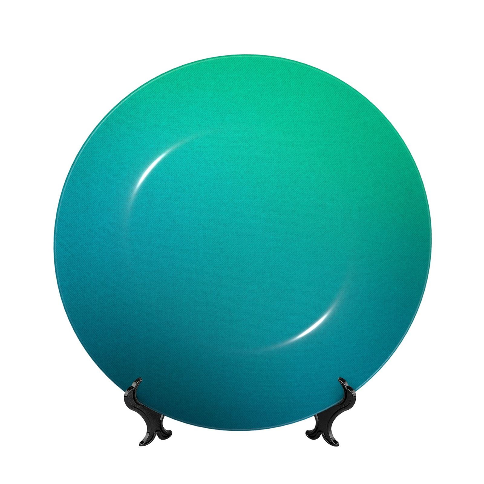 Gaeub Green Turquoise Teal Print Ceramic Plate,Dinner Plates,Bone China ...